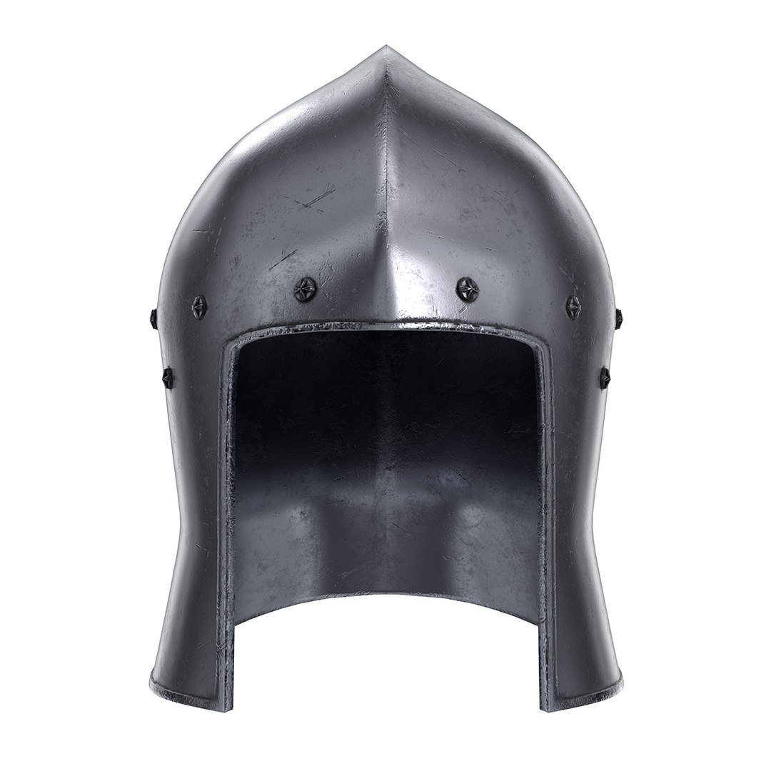 Medieval Knight Barbute Iron 3D Model - TurboSquid 1286462