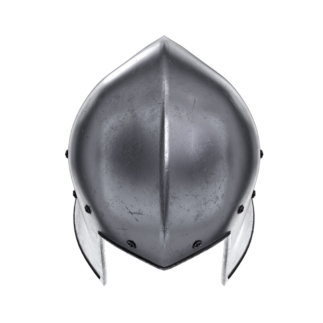 Medieval Knight Barbute Iron 3D Model - TurboSquid 1286462