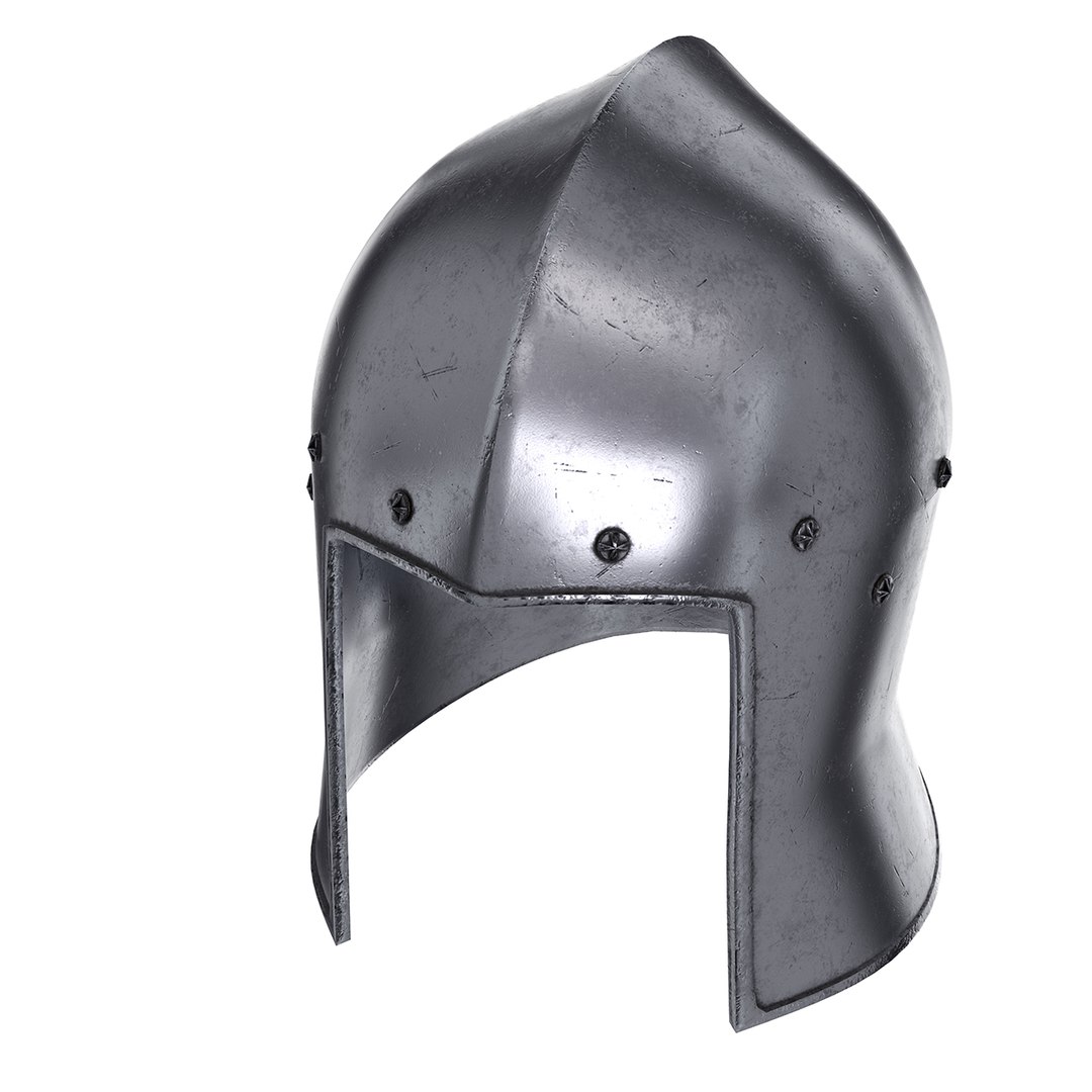 Medieval Knight Barbute Iron 3D Model - TurboSquid 1286462