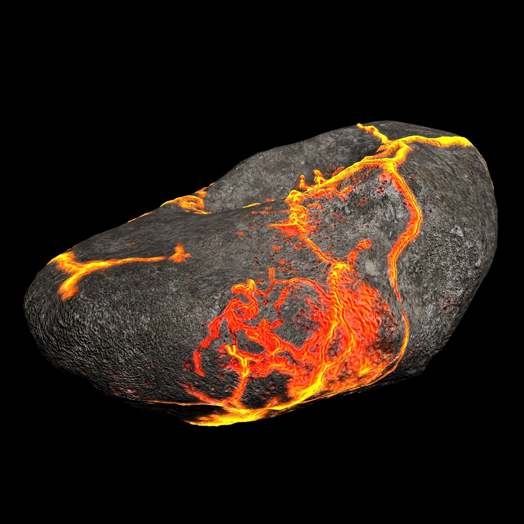 3d Cracked Asteroid Model