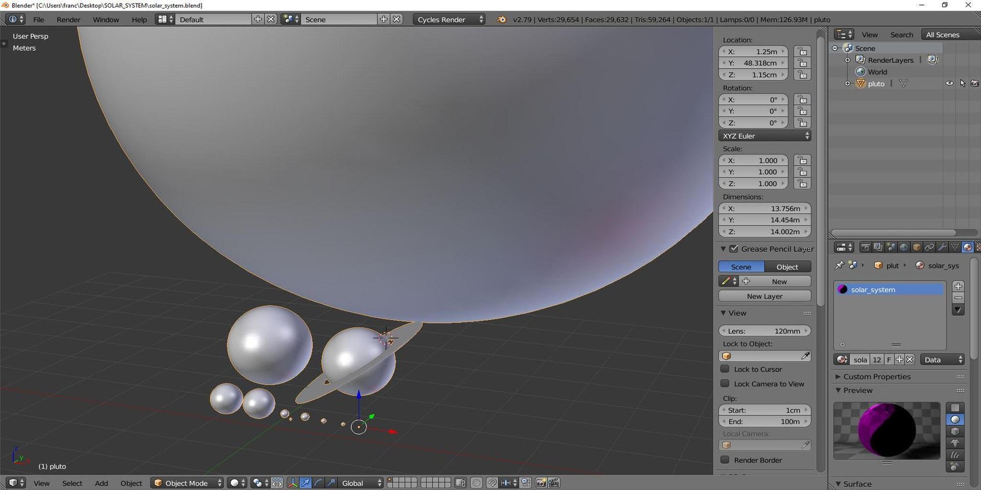 Scene Solar Planets Sun 3d Max
