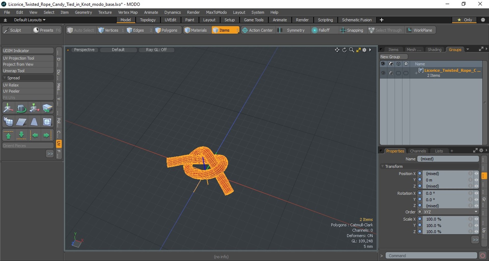 Licorice Twisted Rope Candy Tied In Knot 3D Model - TurboSquid 1732613