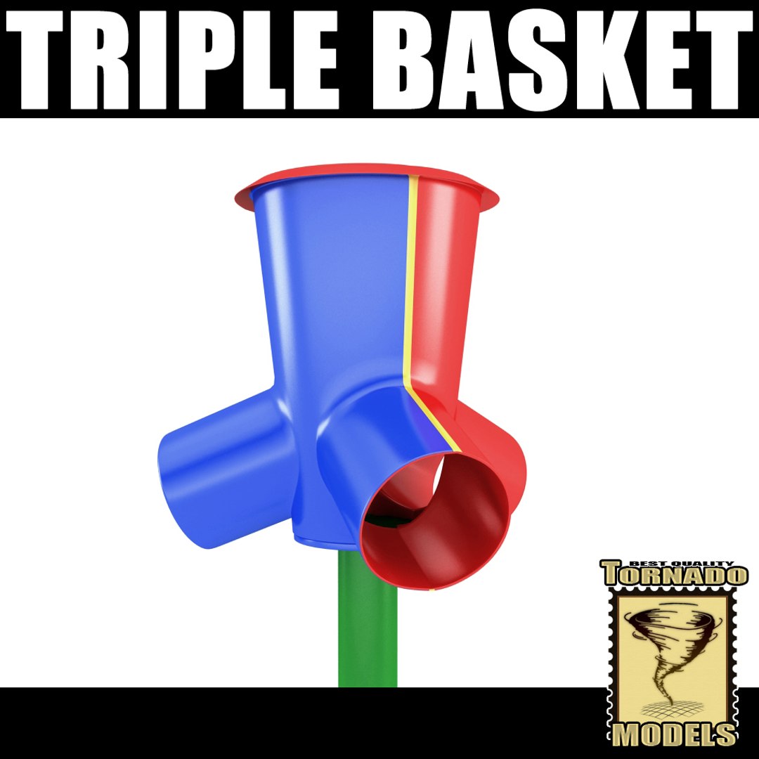 3d model of triple basket