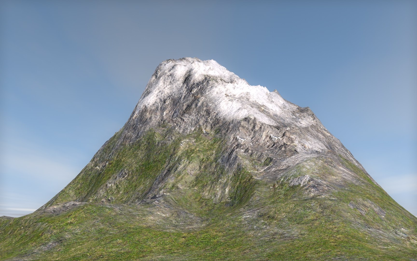 3d Mountain Terrain Model