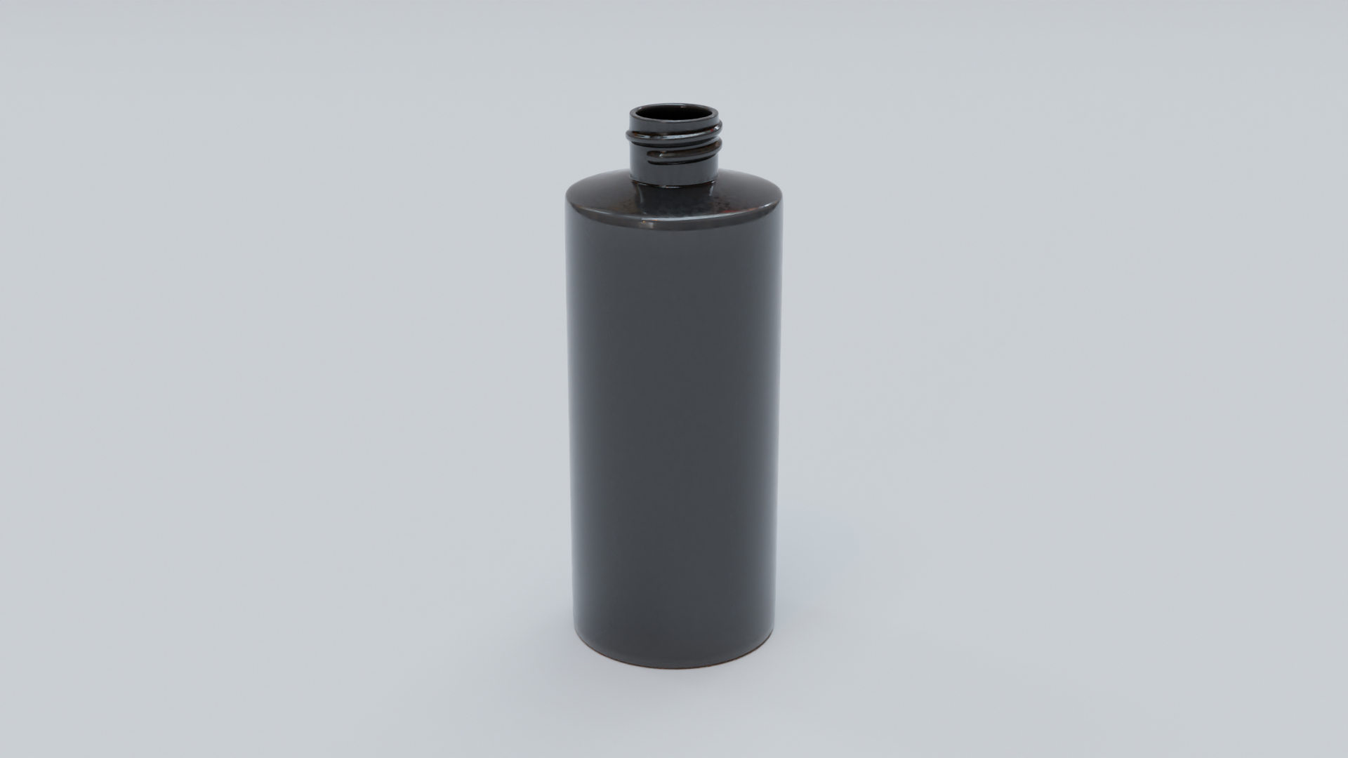 Black Plastic Cylinder Cosmetic Bottle 3D model - TurboSquid 2122242