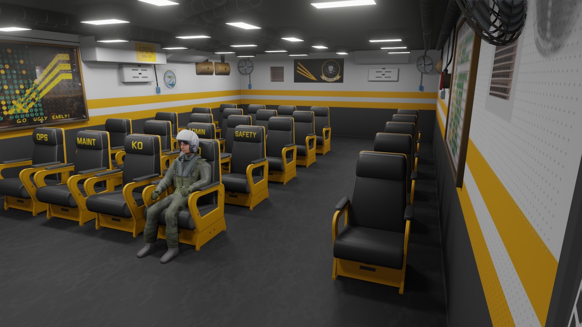 3D Ready Room VFA151 Model - TurboSquid 2266555
