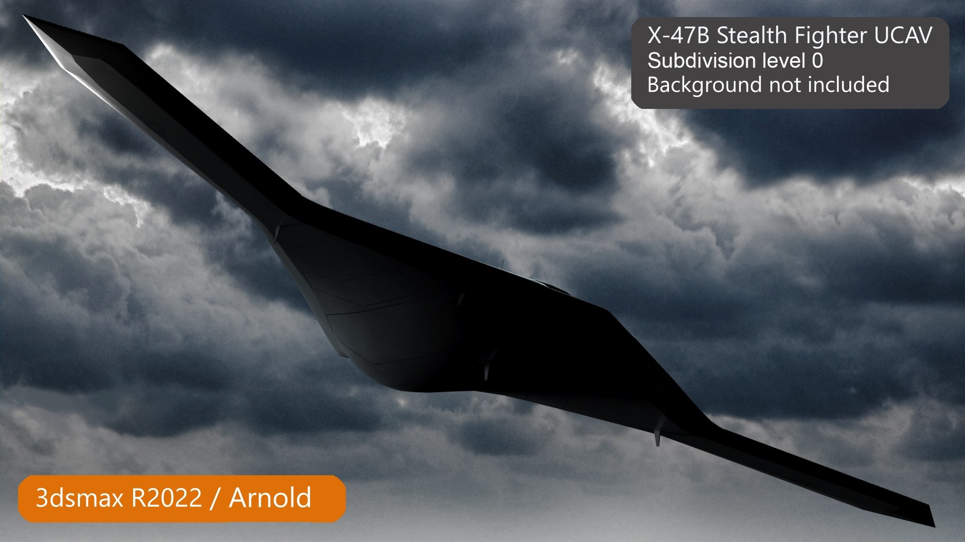 X-47B Stealth Fighter In-flight Version Model - TurboSquid 2200958