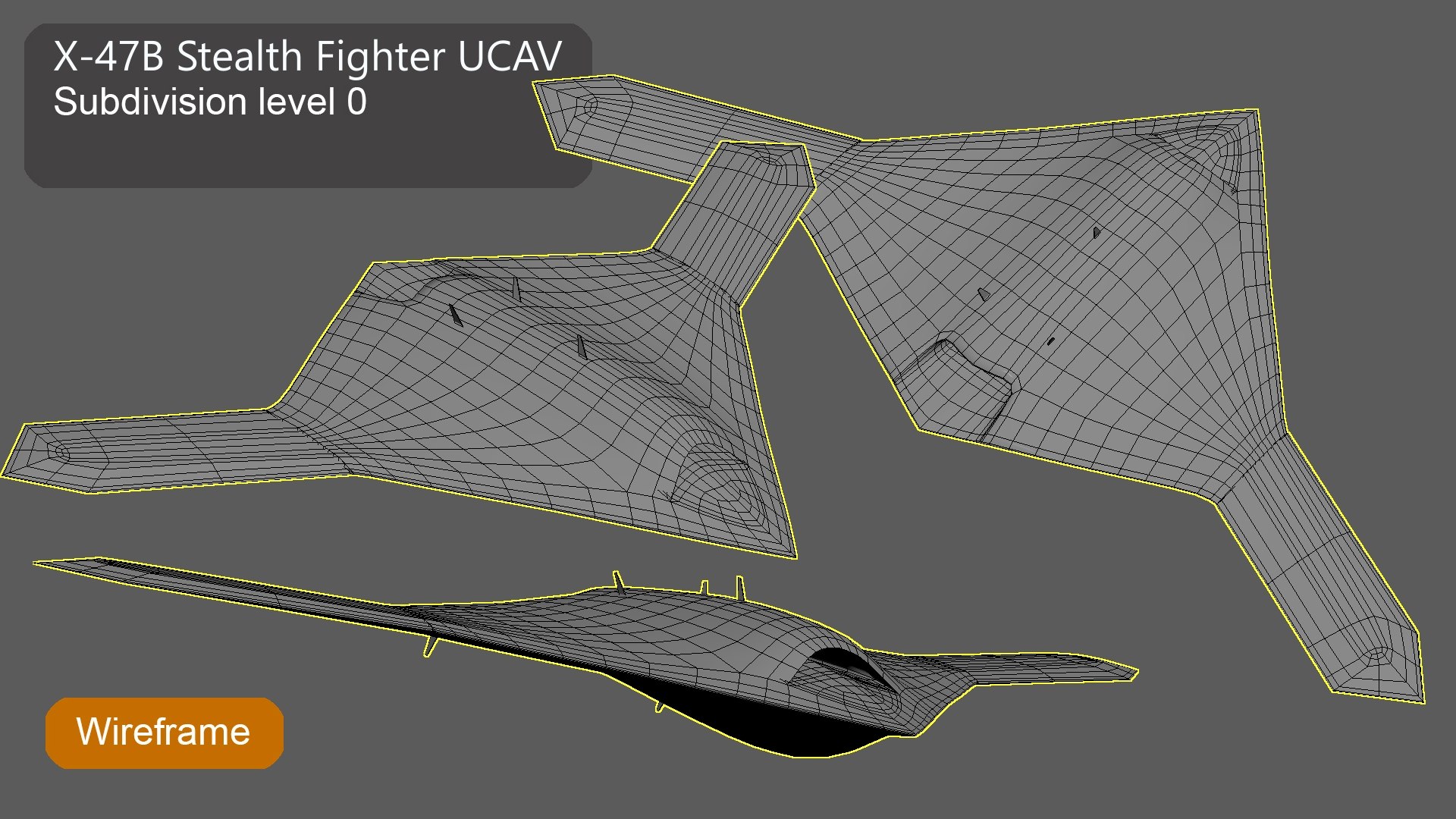 X-47B Stealth Fighter In-flight Version Model - TurboSquid 2200958