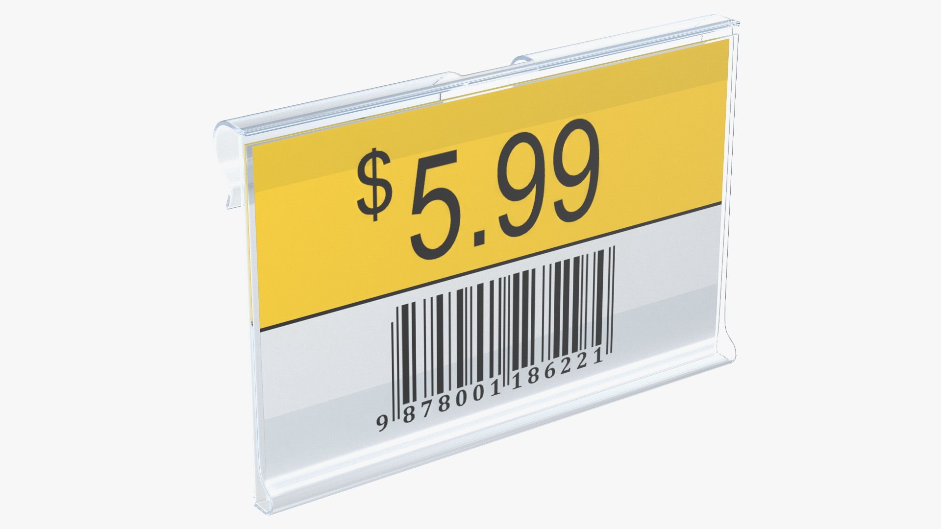 Plastic Label Holder with Barcode 3D model - TurboSquid 1908733