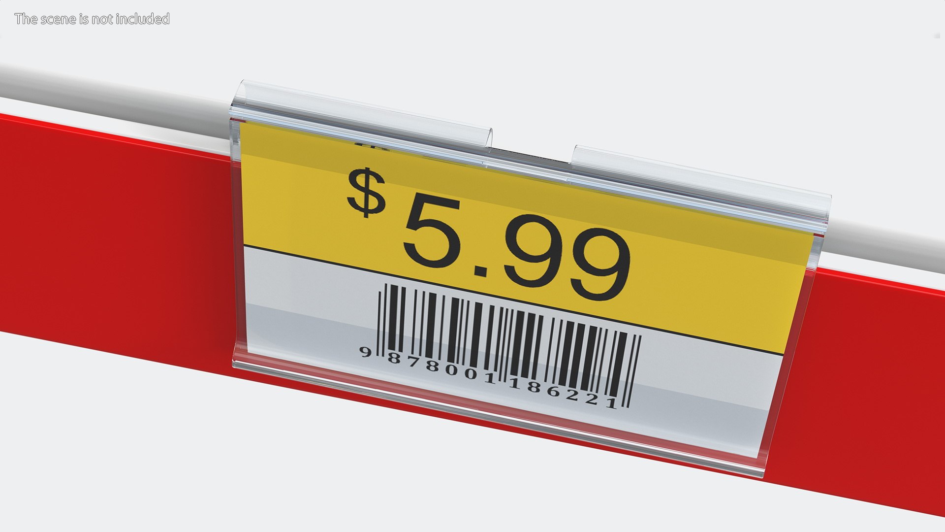 Plastic Label Holder With Barcode 3D Model - TurboSquid 1908733