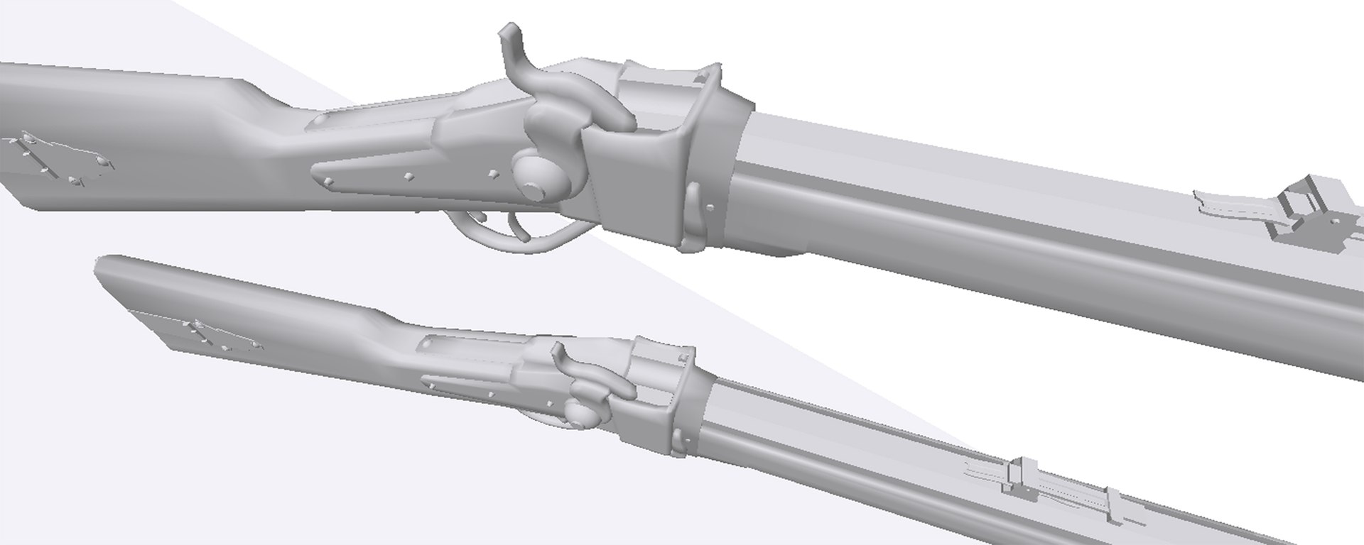 3d Model Of Sharps Rifle