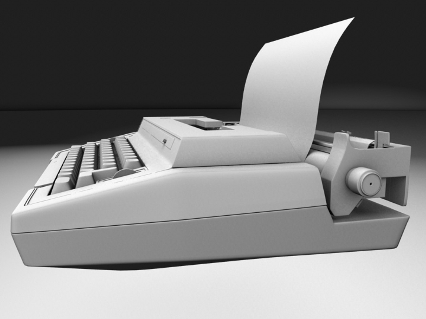 Old Typewriter 3d Model