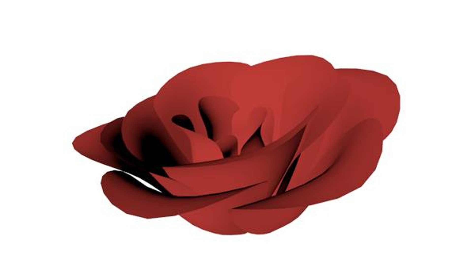 Rose Flower Head 3d Model