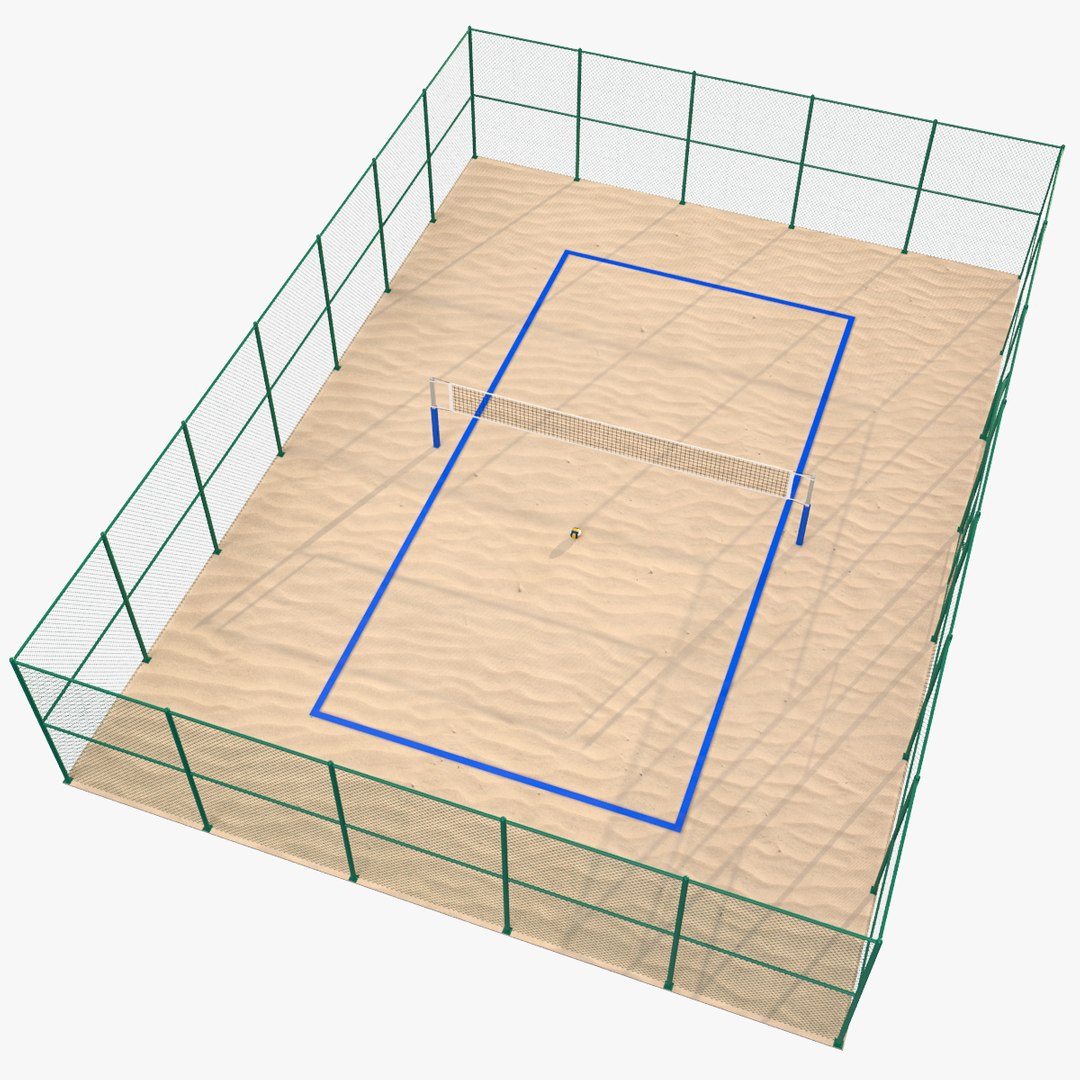 3D Volleyball Court 03 model - TurboSquid 2054642