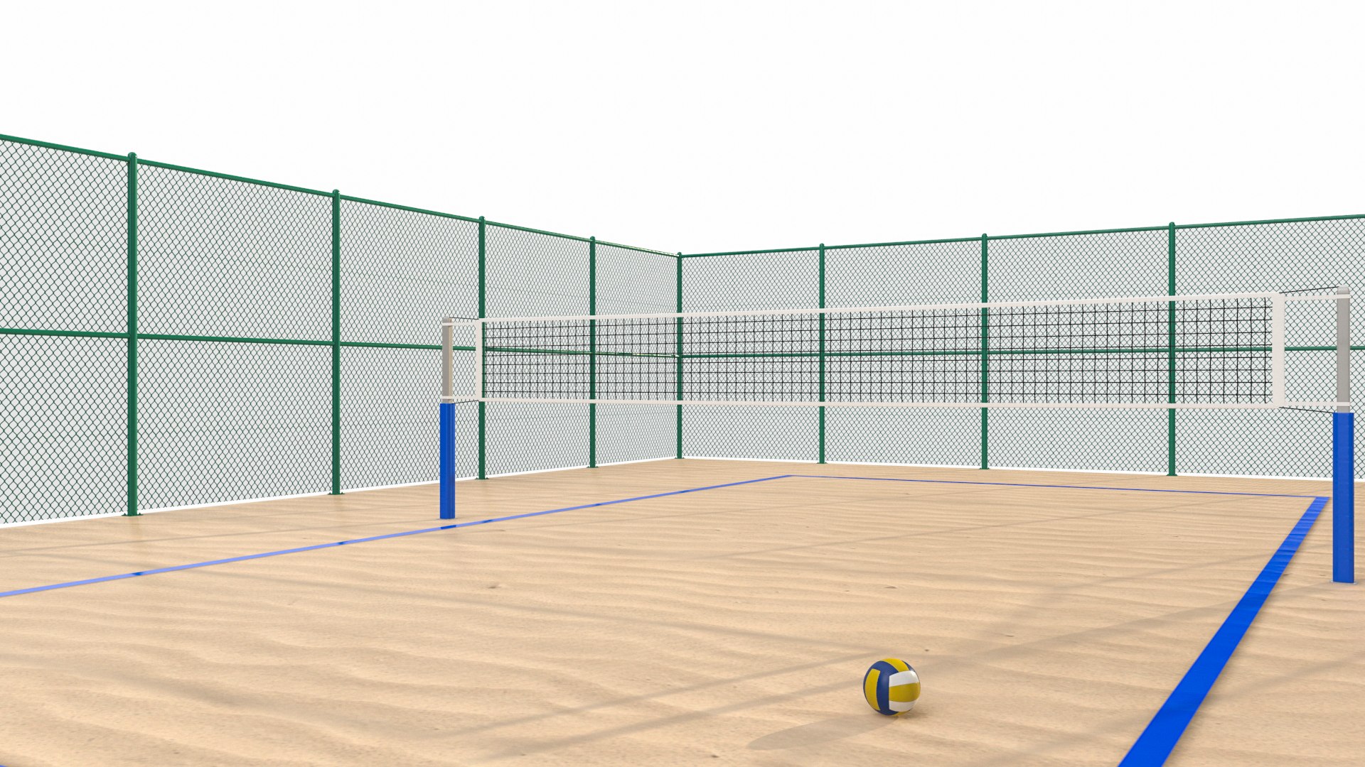 3D Volleyball Court 03 model - TurboSquid 2054642