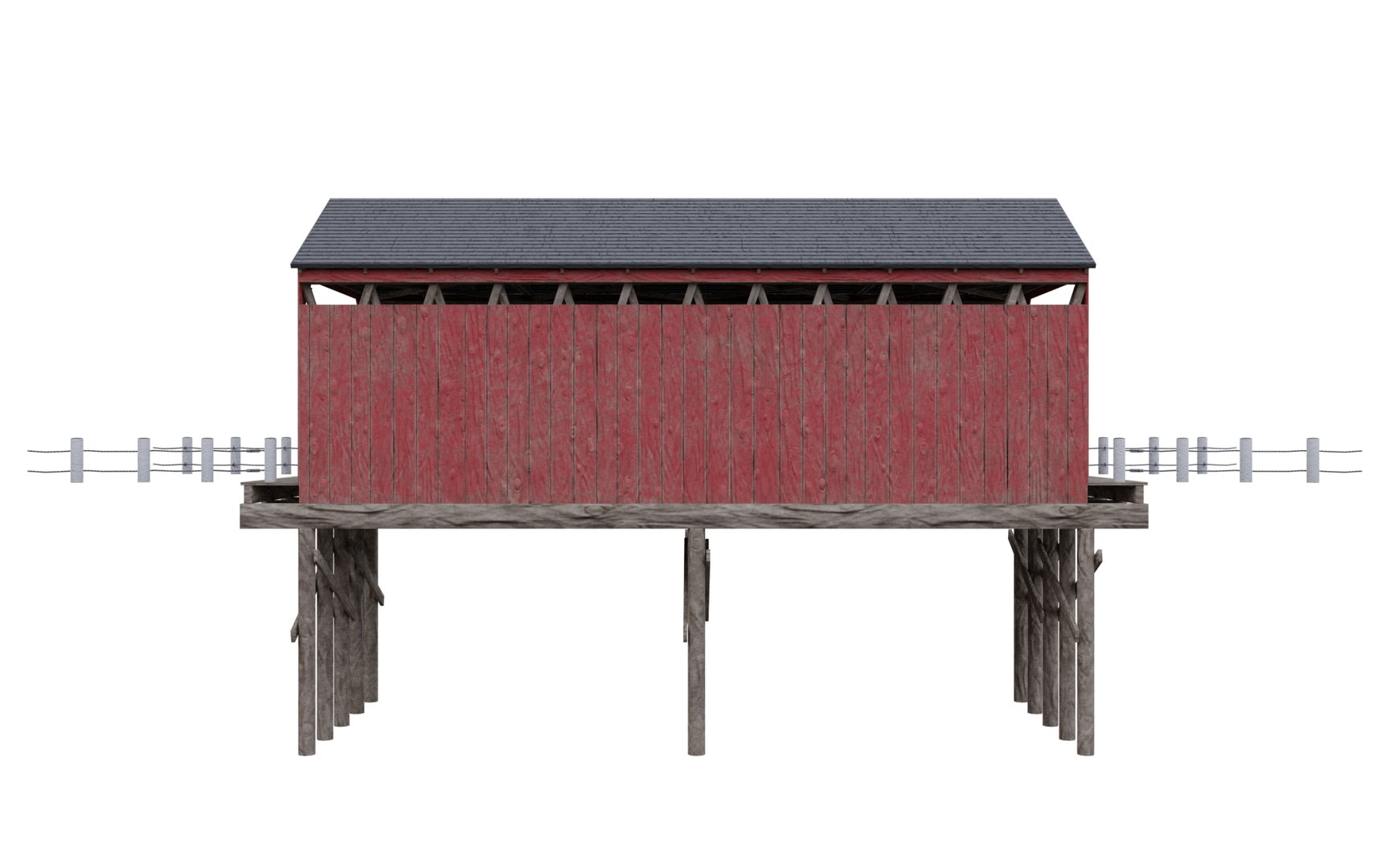 Wood Bridge Model - TurboSquid 1278744