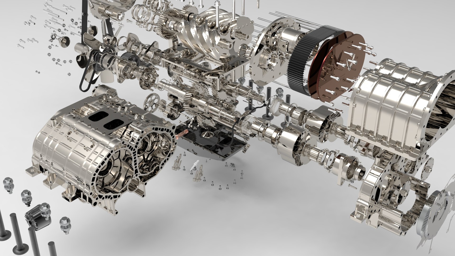 4Rotor 4L Two-stroke Engine 3D Model - TurboSquid 1946098