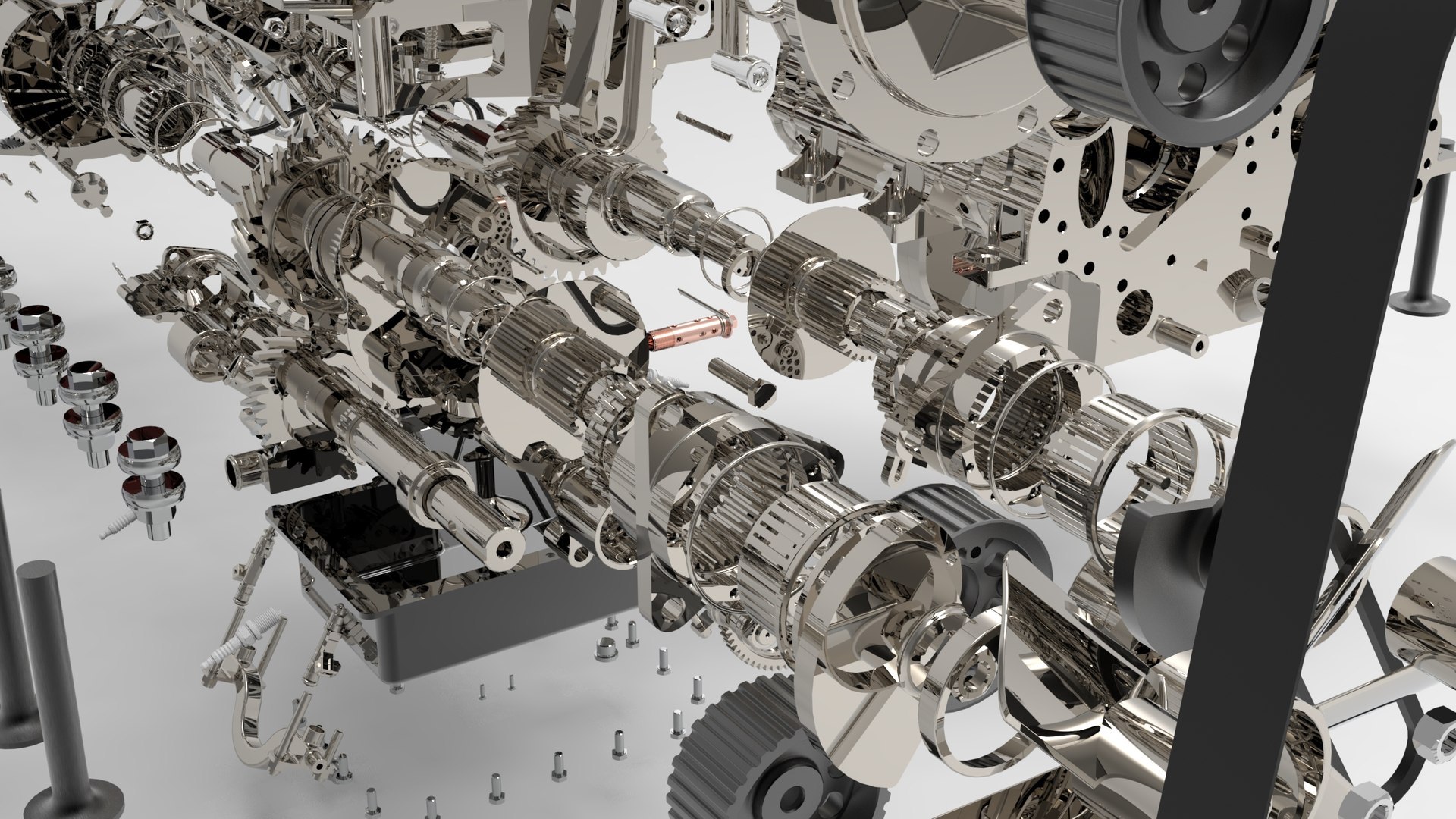 4Rotor 4L Two-stroke Engine 3D Model - TurboSquid 1946098