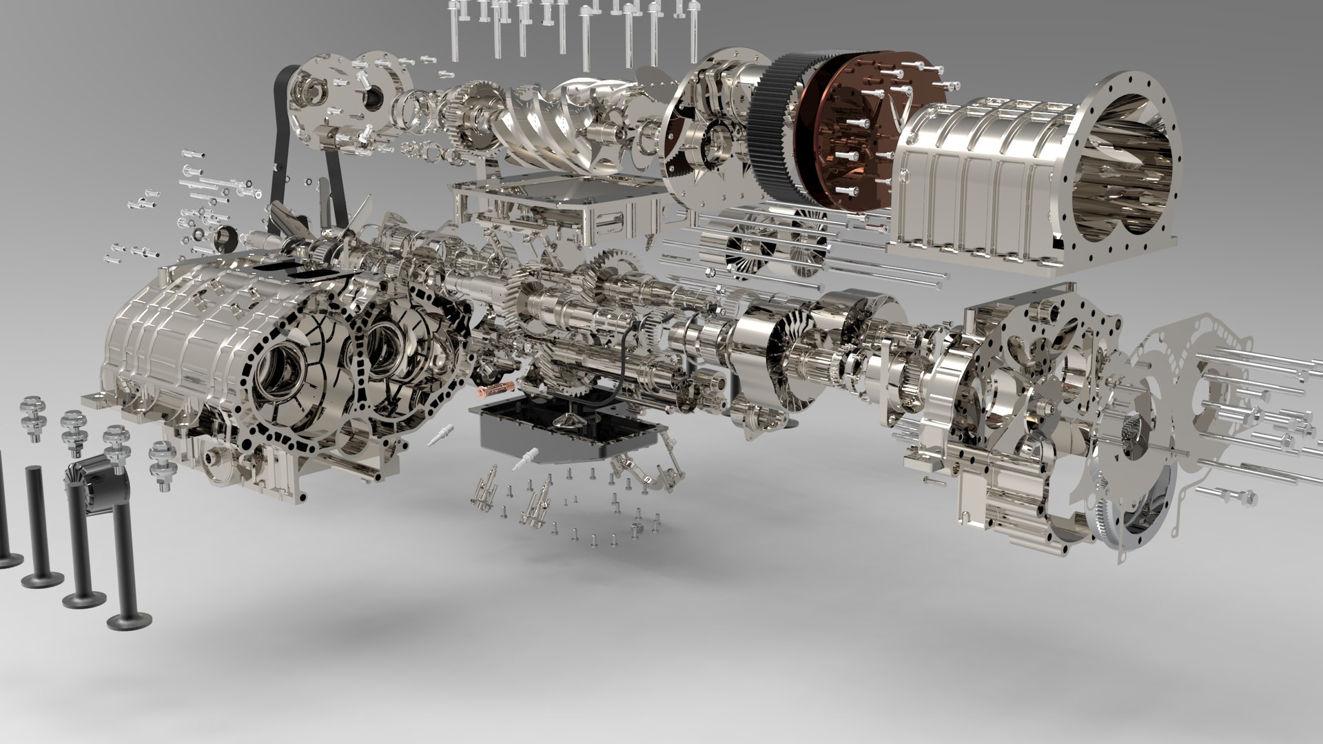 4Rotor 4L Two-stroke Engine 3D Model - TurboSquid 1946098