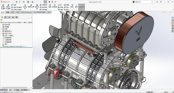 4Rotor 4L two-stroke engine 3D model - TurboSquid 1946098