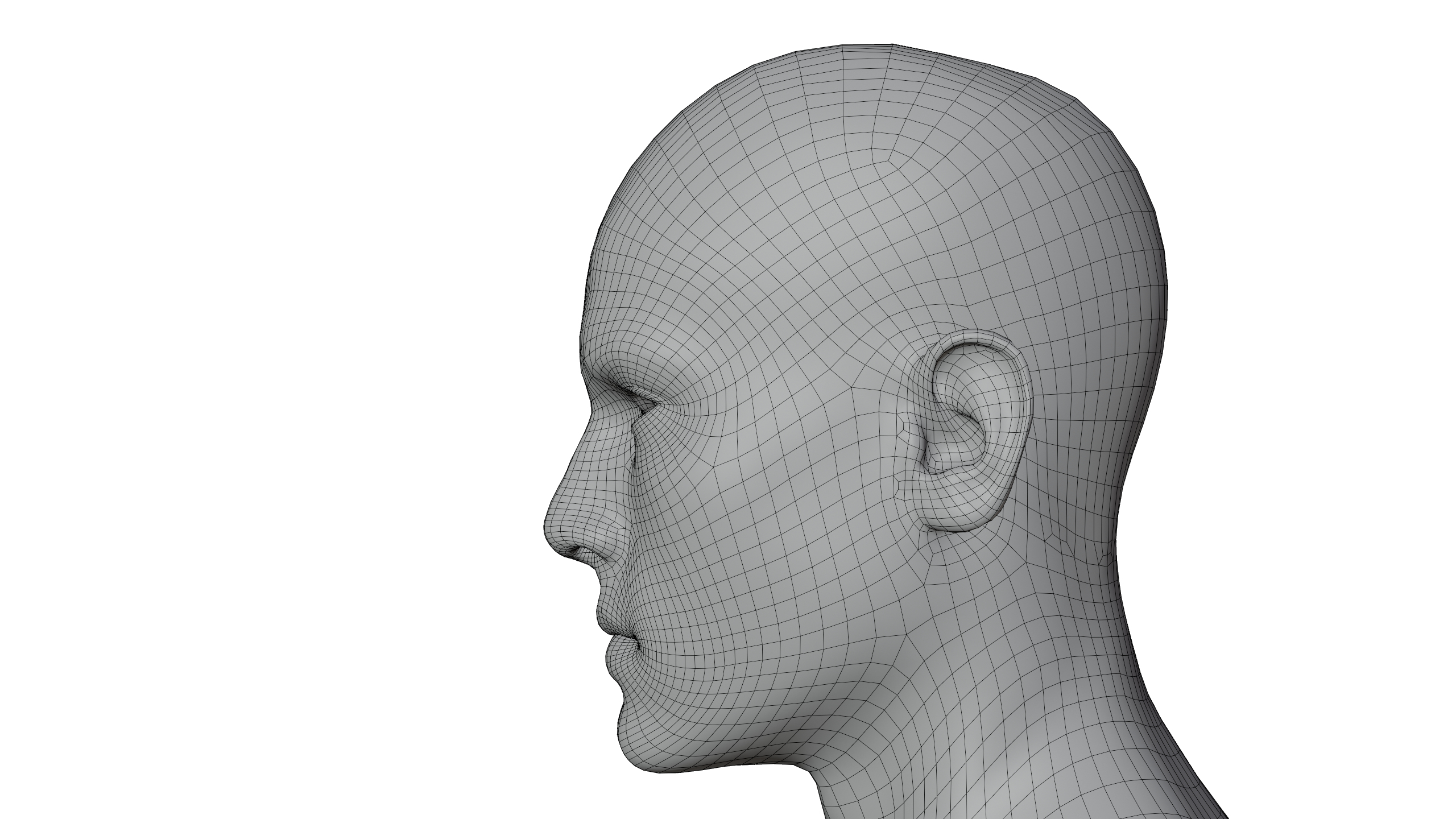 Male head topology 3D - TurboSquid 1671439