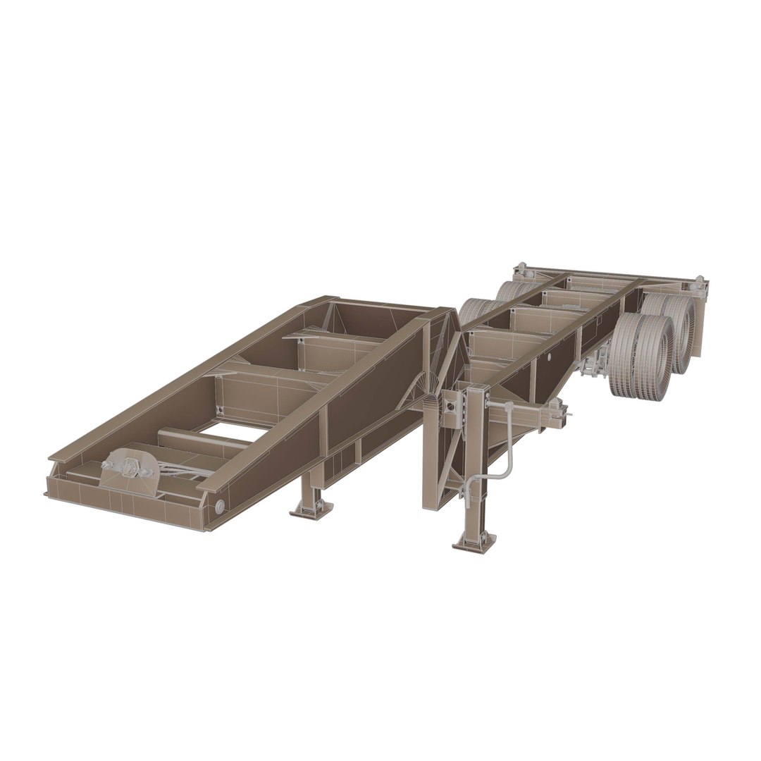 3D Chassis King 31FT Drop Frame Chassis Model - TurboSquid 2300175