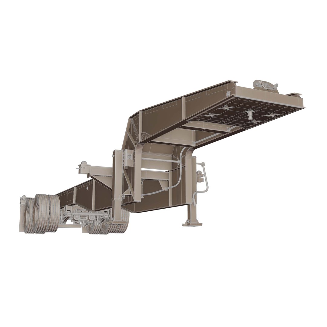 3D Chassis King 31FT Drop Frame Chassis Model - TurboSquid 2300175