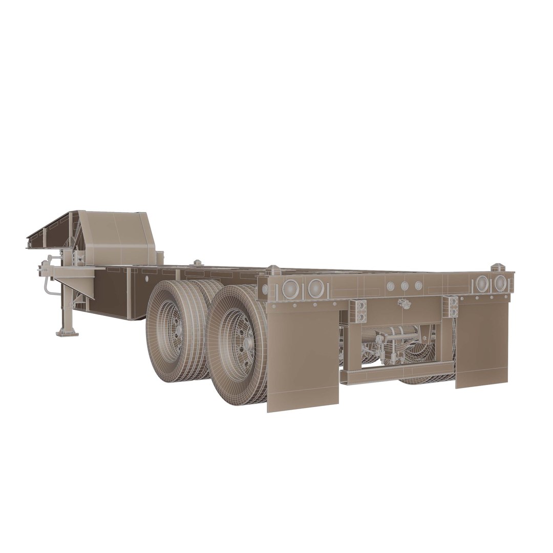 3D Chassis King 31FT Drop Frame Chassis Model - TurboSquid 2300175