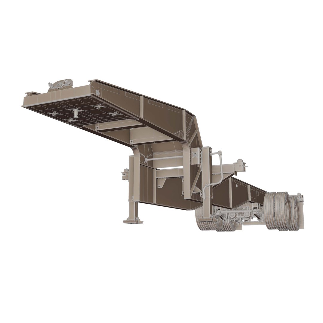 3D Chassis King 31FT Drop Frame Chassis Model - TurboSquid 2300175