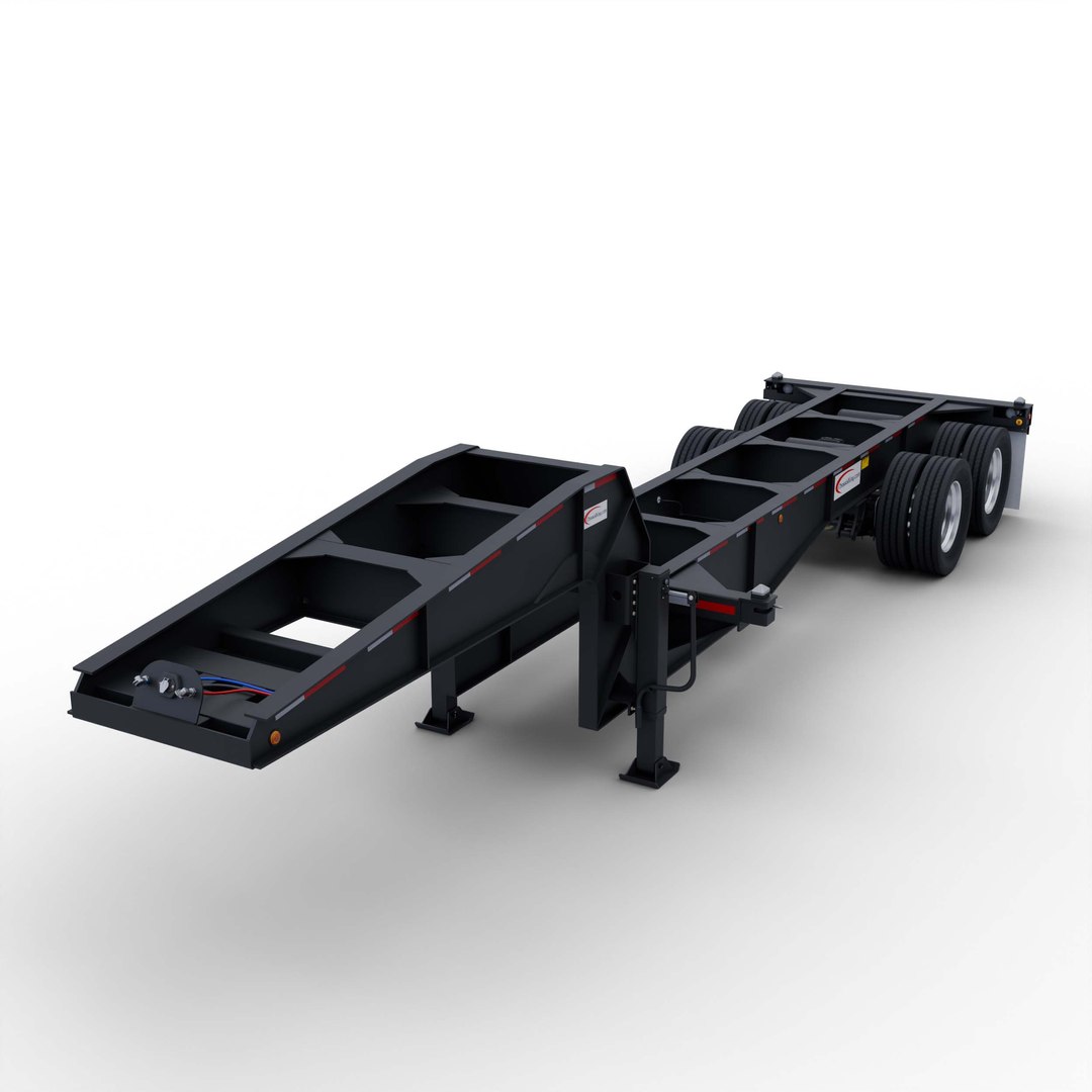 3D Chassis King 31FT Drop Frame Chassis Model - TurboSquid 2300175