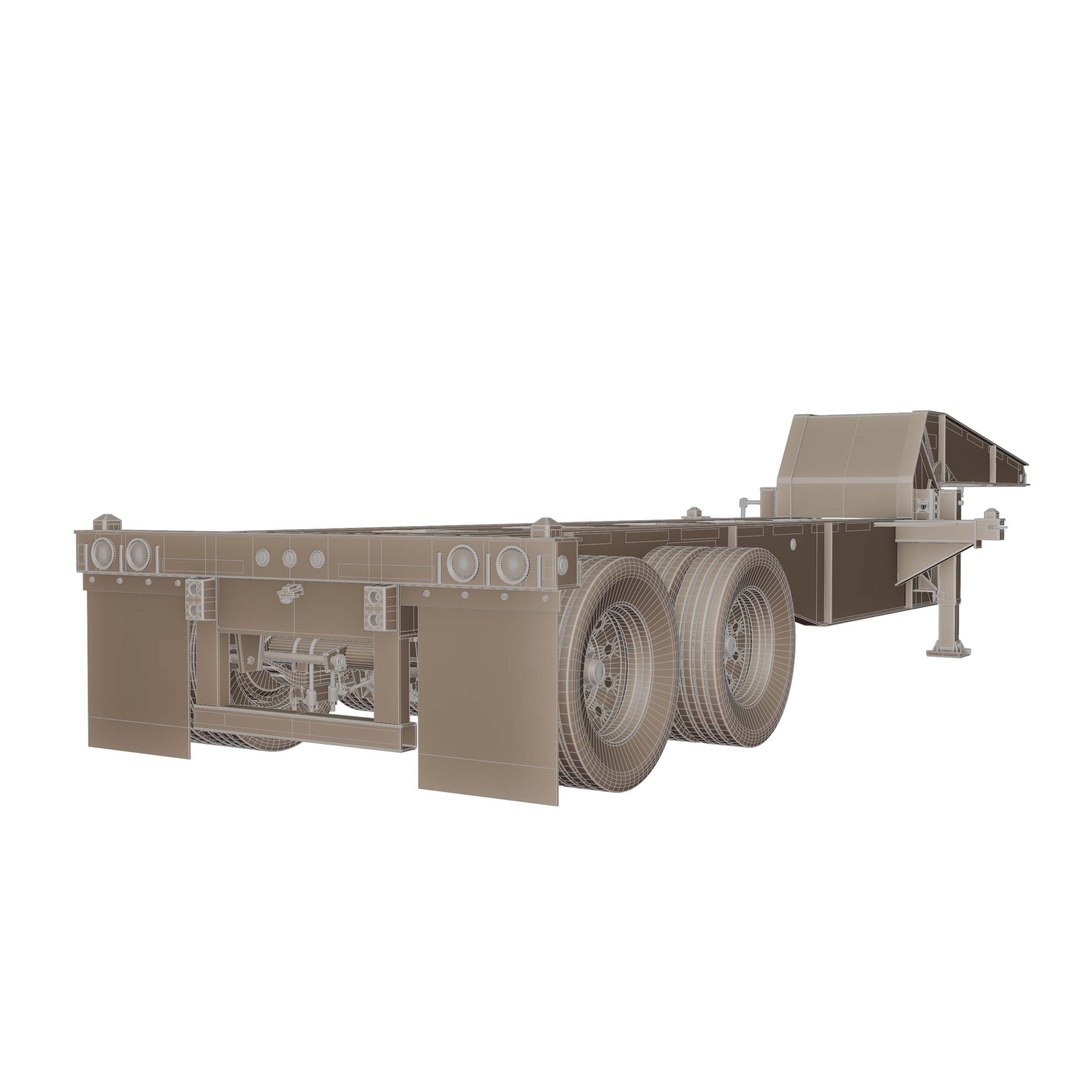 3D Chassis King 31FT Drop Frame Chassis Model - TurboSquid 2300175