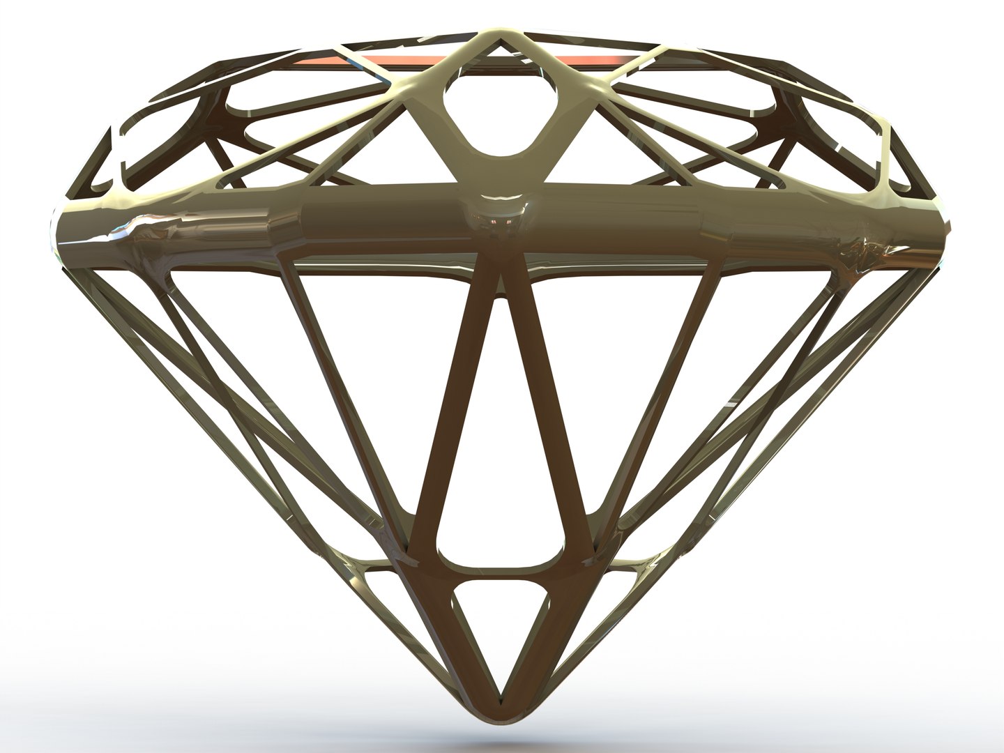 Wireframe Shape Trillion Cut Diamond 3D - TurboSquid 2176032