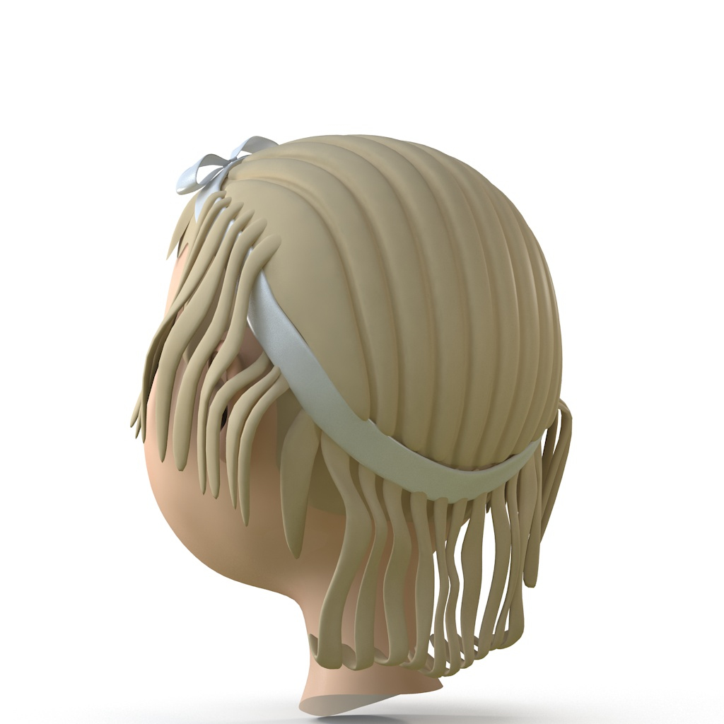 Free cartoon girl head 3D - TurboSquid 1288293