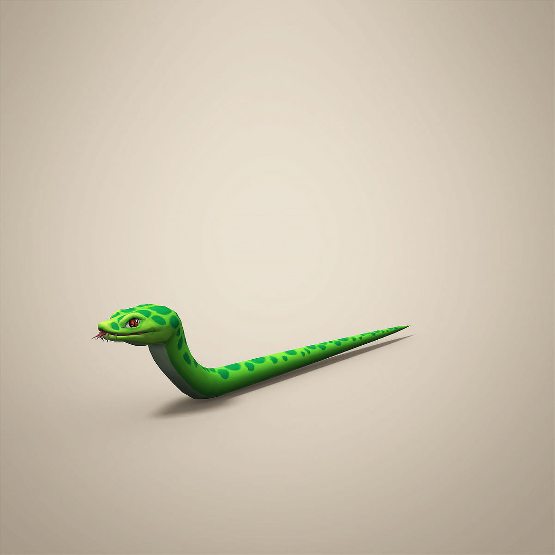 Snake cartoon 3D model - TurboSquid 1699301