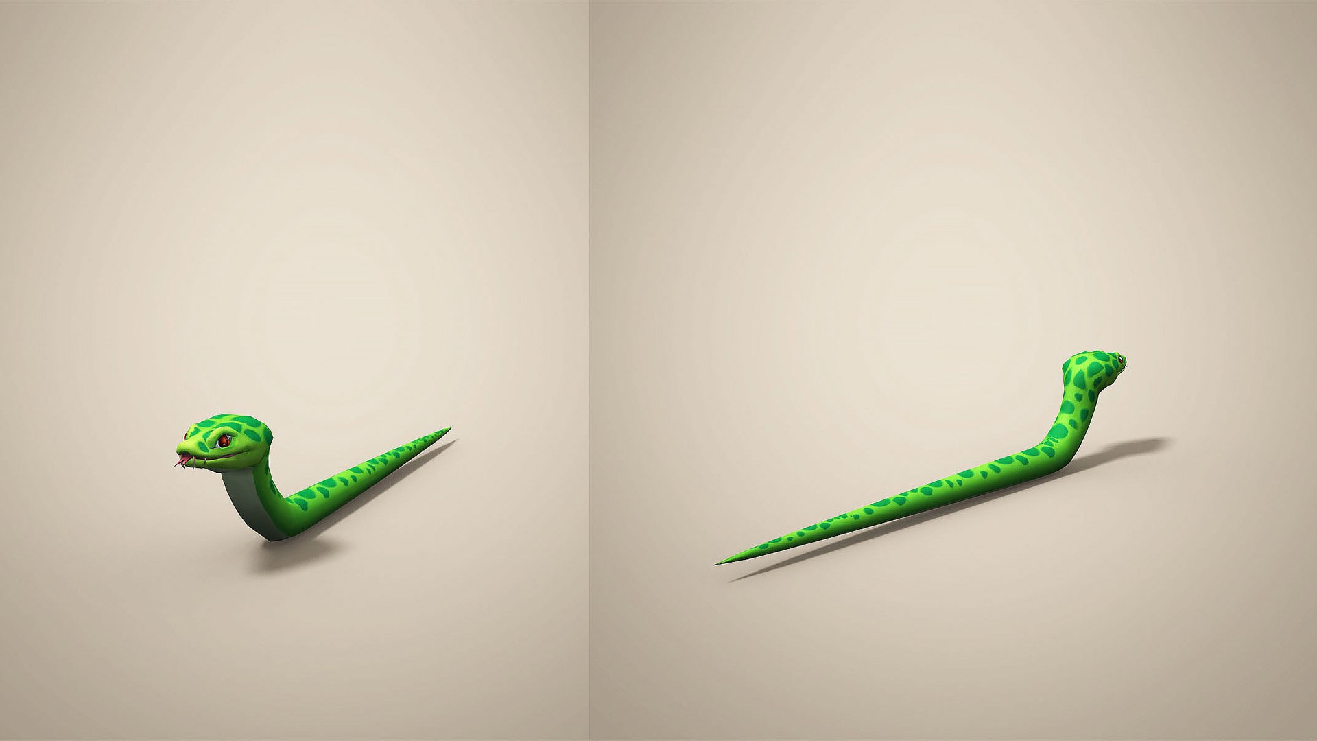 Snake Cartoon 3D Model - TurboSquid 1699301