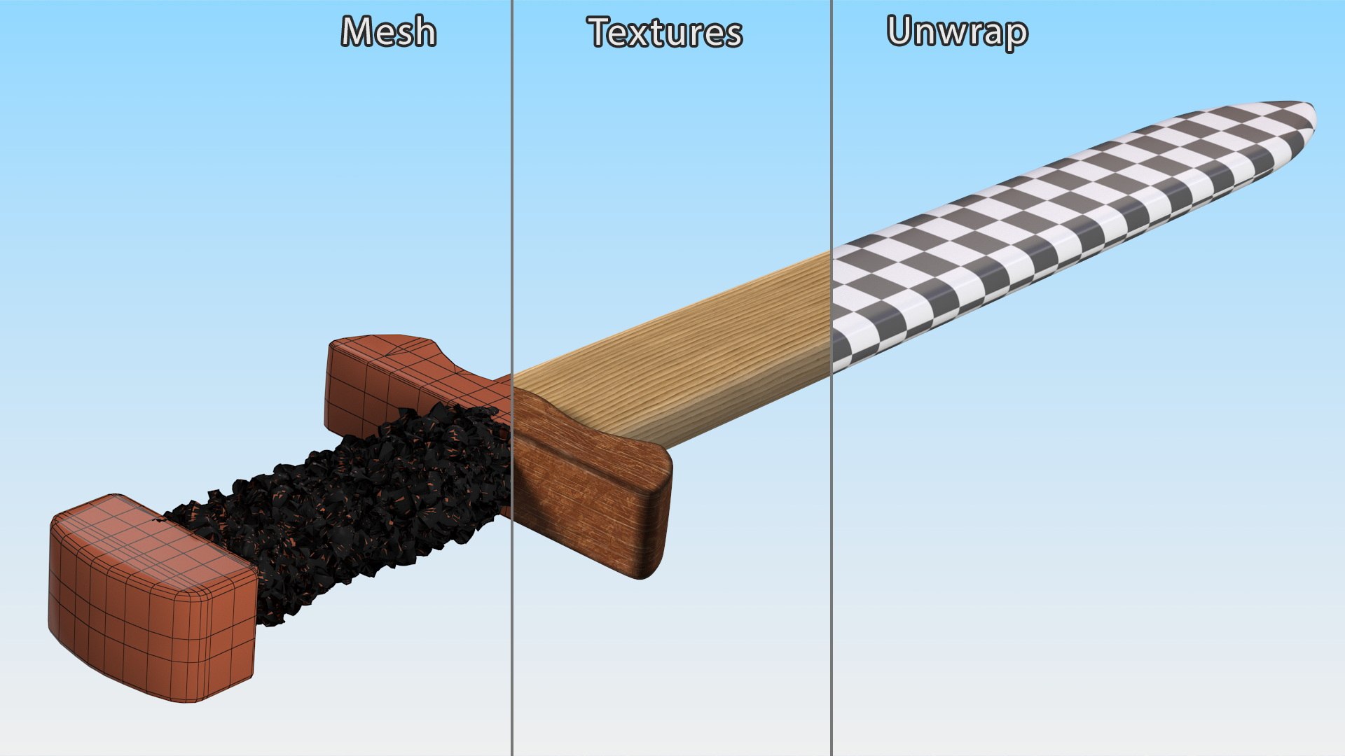 Wooden Practice Sword Fur 3D Model - TurboSquid 2207702