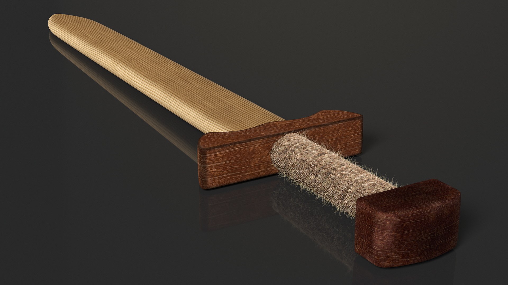Wooden Practice Sword Fur 3D Model - TurboSquid 2207702