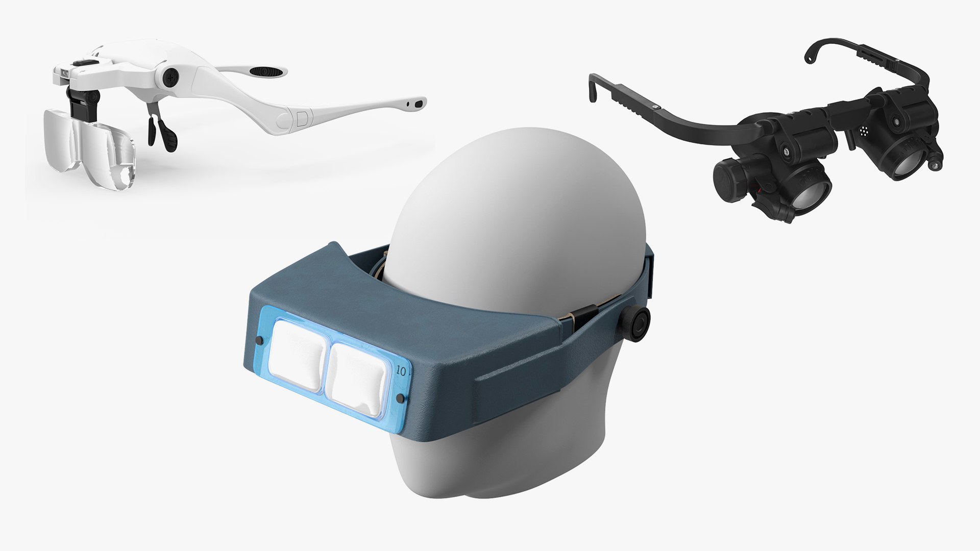 Glass Binocular Magnifiers Collection 3D - TurboSquid 2209202