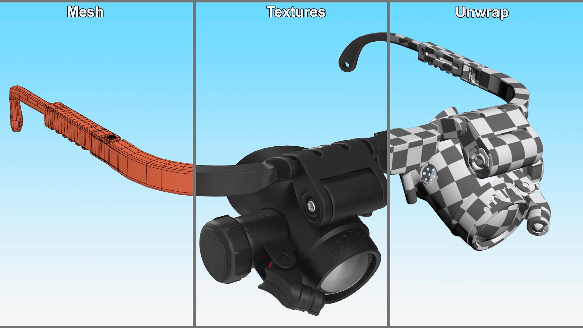 Glass Binocular Magnifiers Collection 3D - TurboSquid 2209202