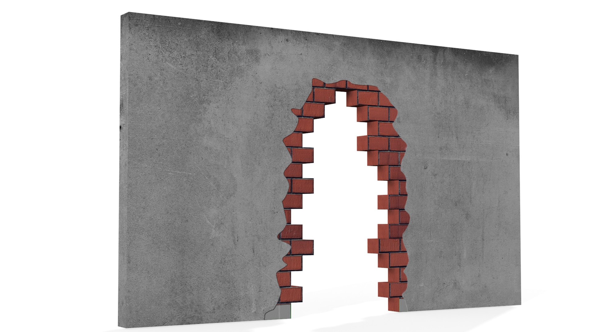 Broken Wall Model - TurboSquid 1331841