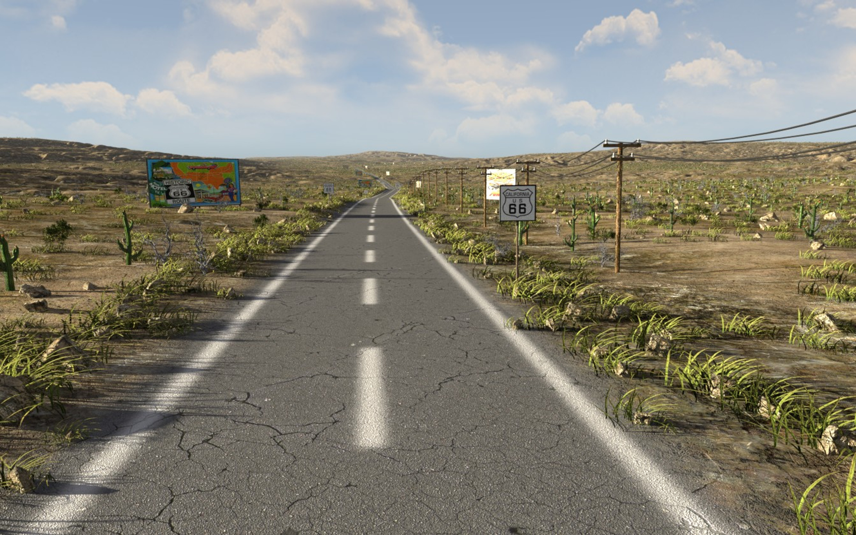 3D route 66 blender model - TurboSquid 1396084