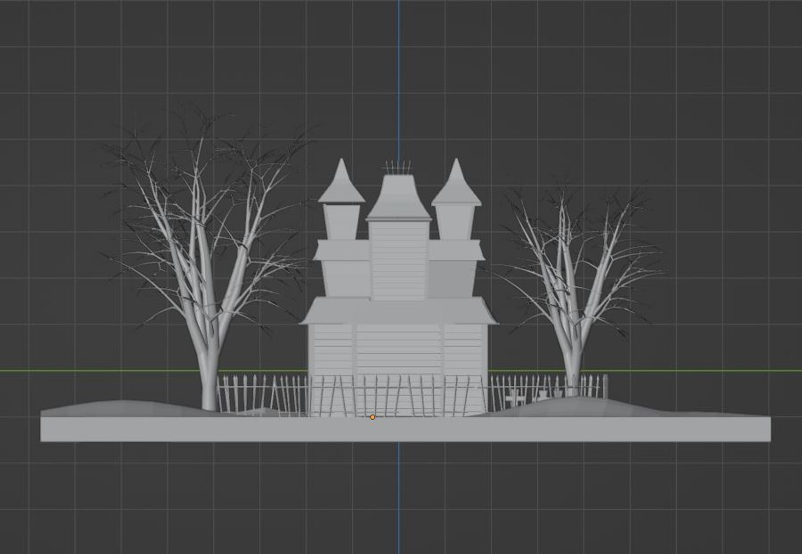 Halloween Haunted House Spooky Low Poly Model 3D Model - TurboSquid 1967013