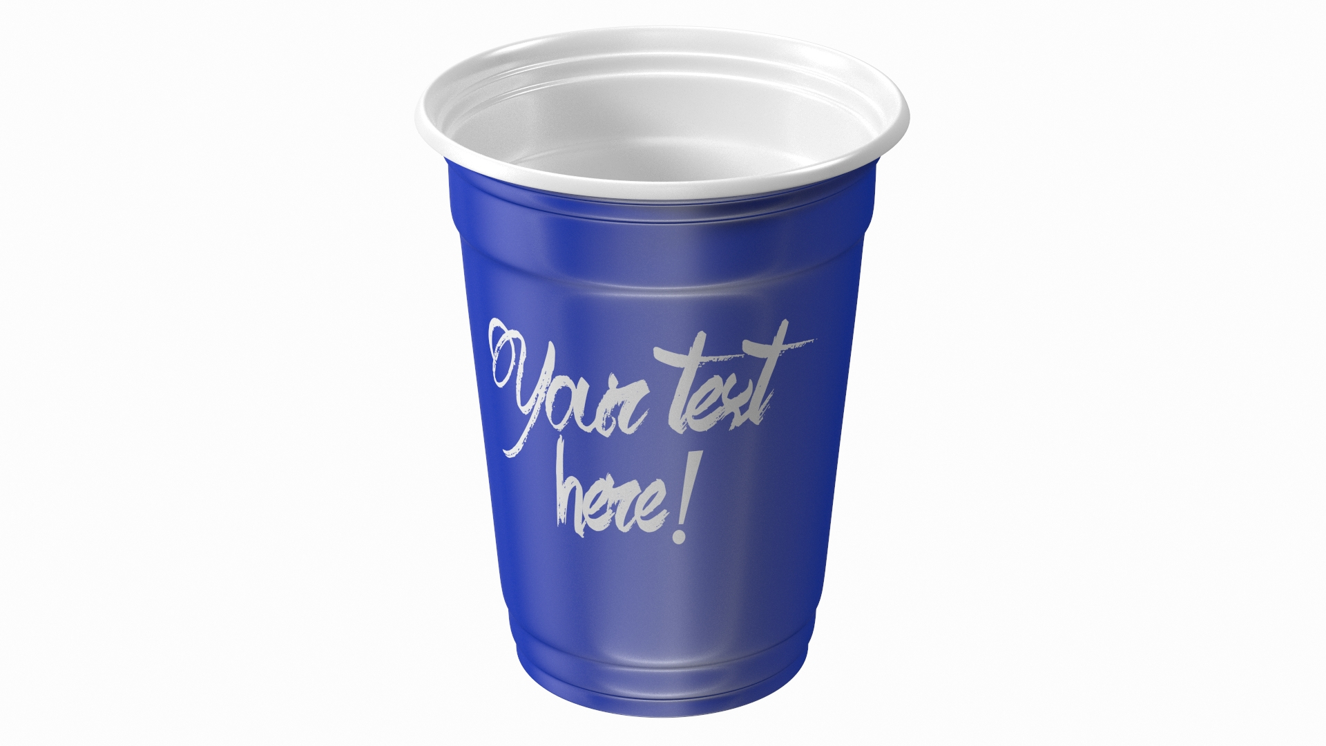 Plastic Cup Your Text Blue 3D - TurboSquid 1908806