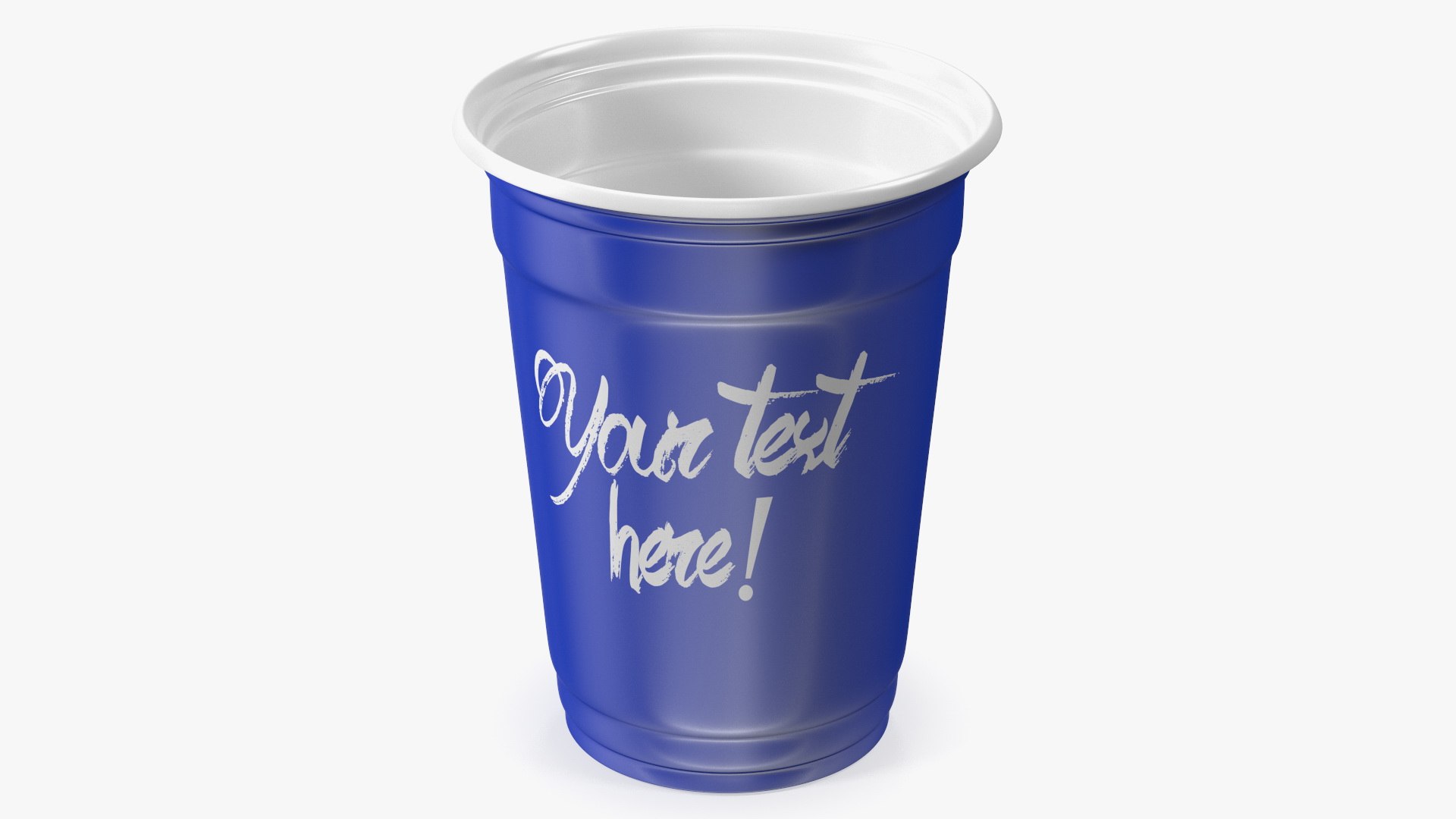 Plastic Cup Your Text Blue 3D - TurboSquid 1908806
