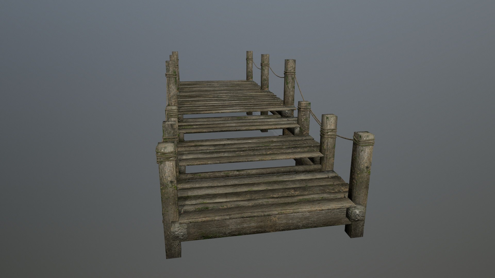 3D Wooden Pier Set Model - TurboSquid 1730794