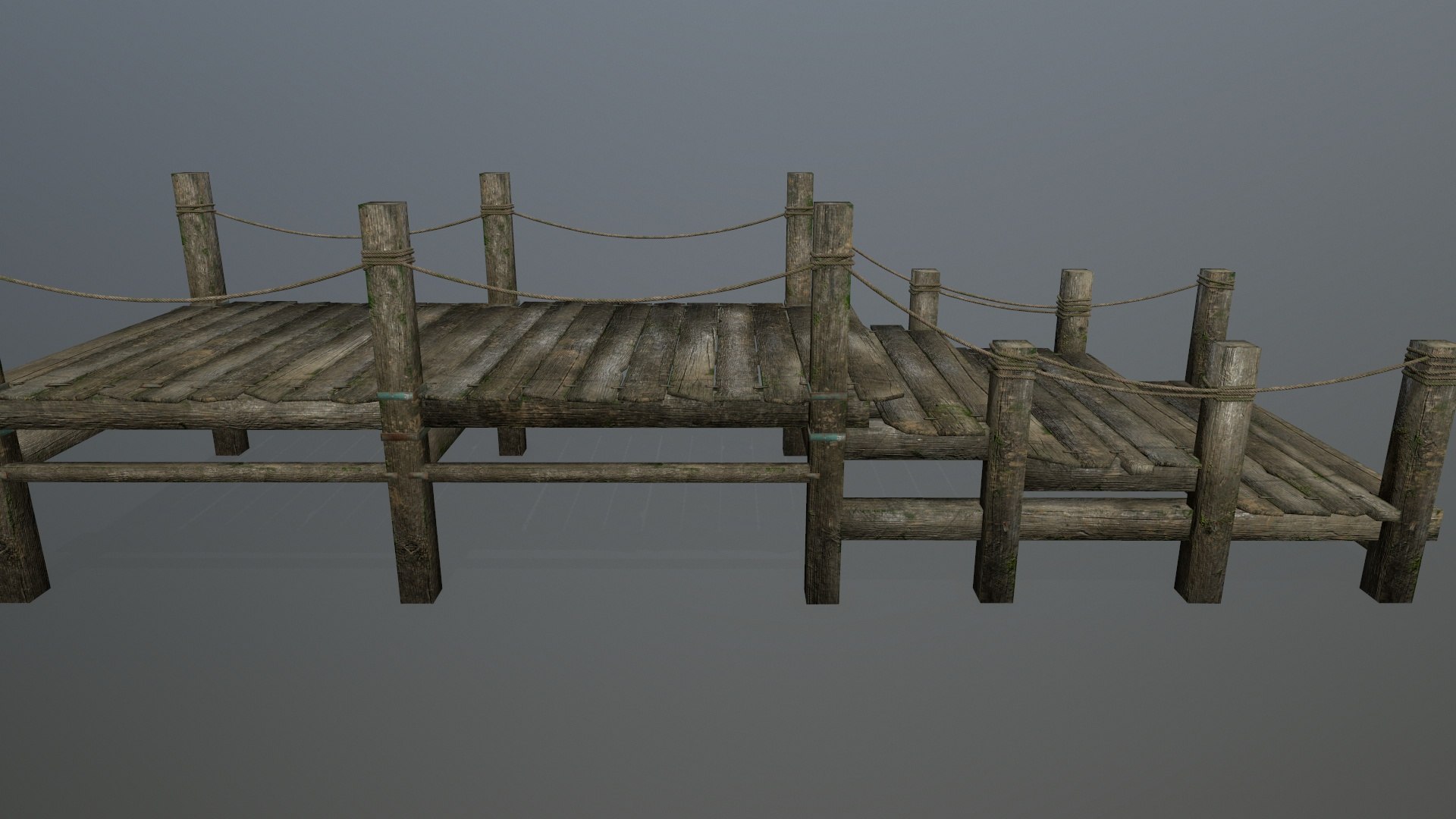 3D Wooden Pier Set Model - TurboSquid 1730794