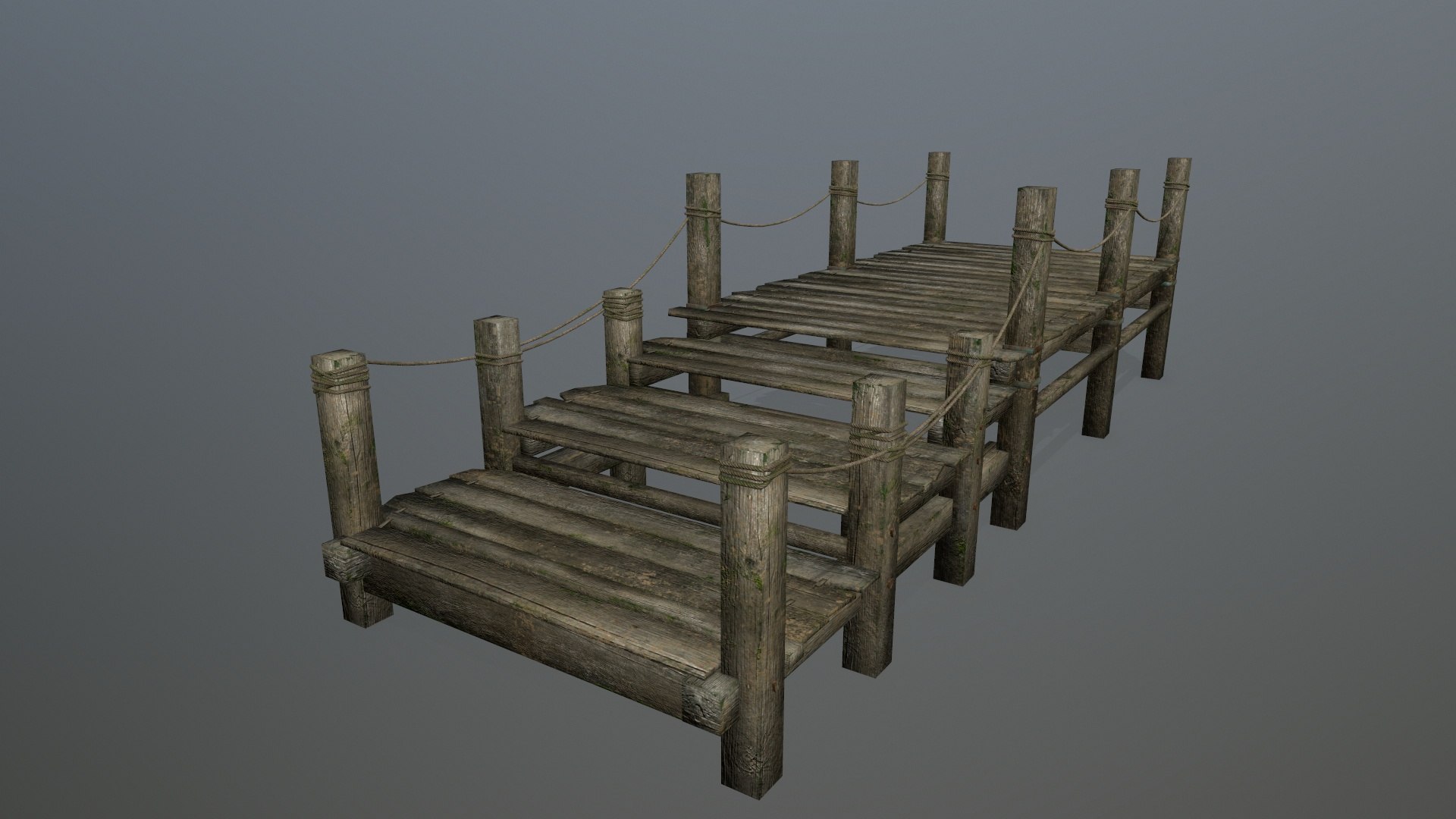 3D Wooden Pier Set Model - TurboSquid 1730794