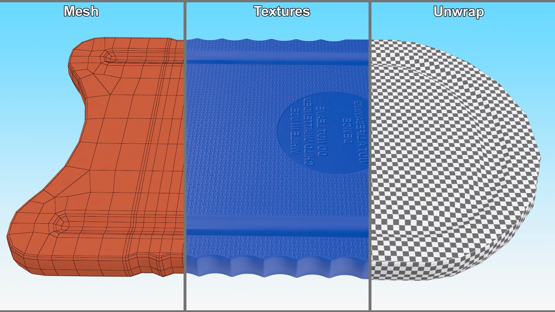 3D Swimming Speedo Kickboard Blue Model - TurboSquid 2107342