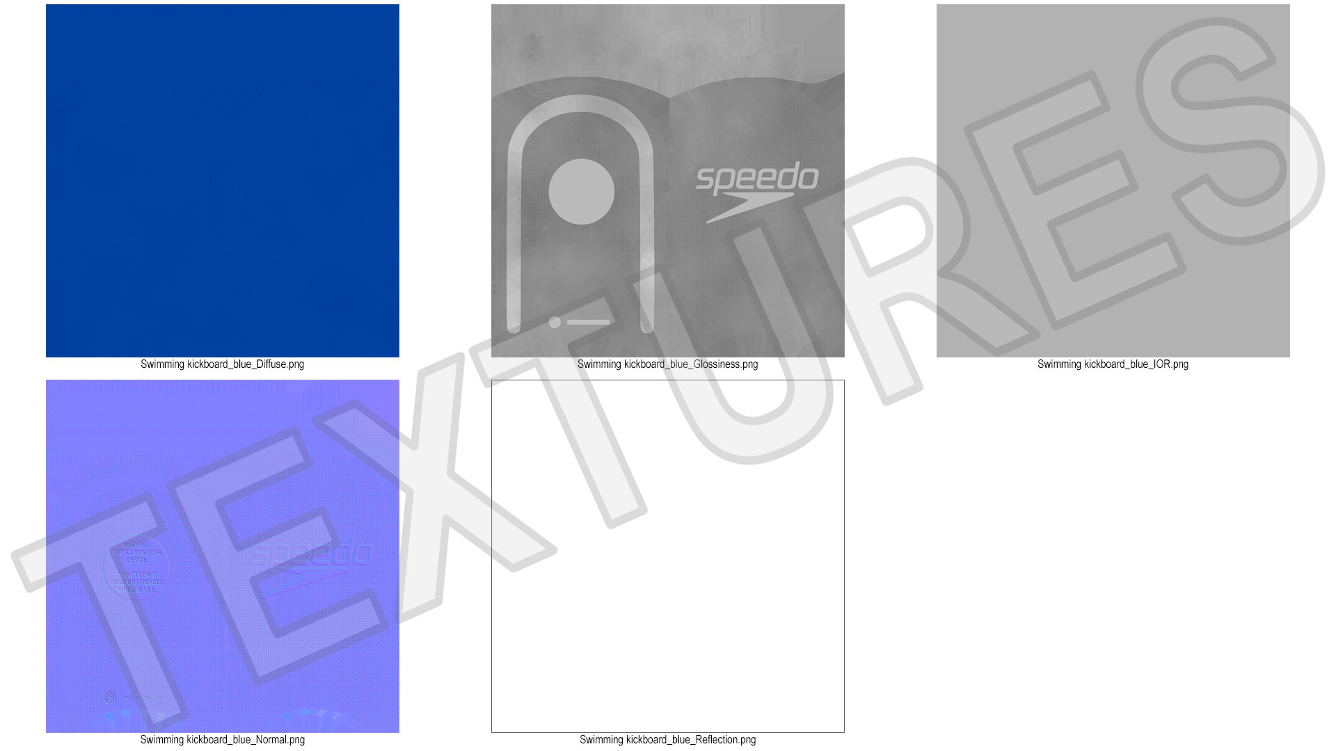 3D Swimming Speedo Kickboard Blue Model - TurboSquid 2107342