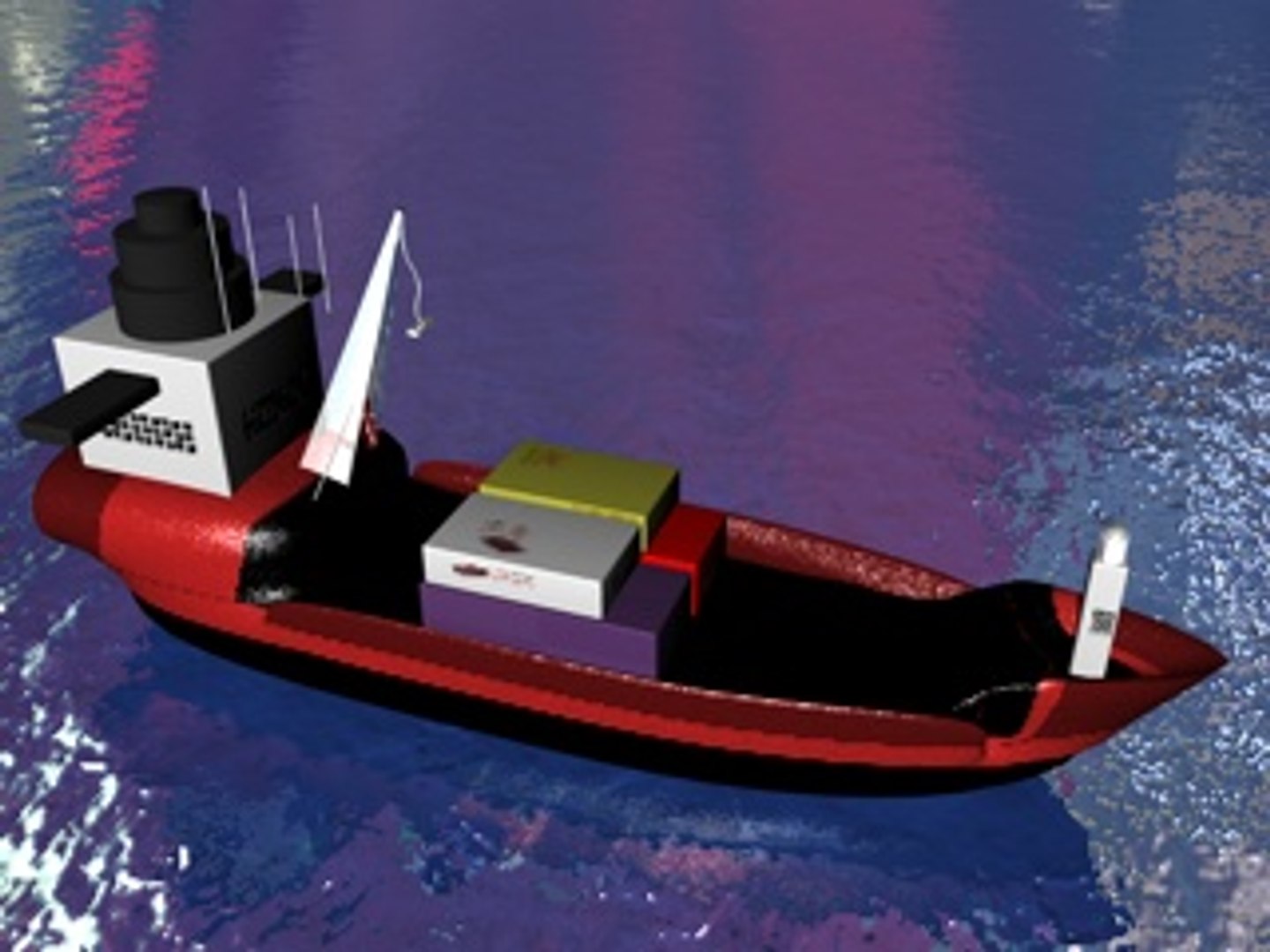 3d Cargo Ship Model